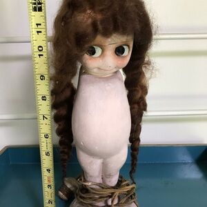 Kewpie | Accents | Kewpie Doll Vintage Chalk With Real Human Hair And ...